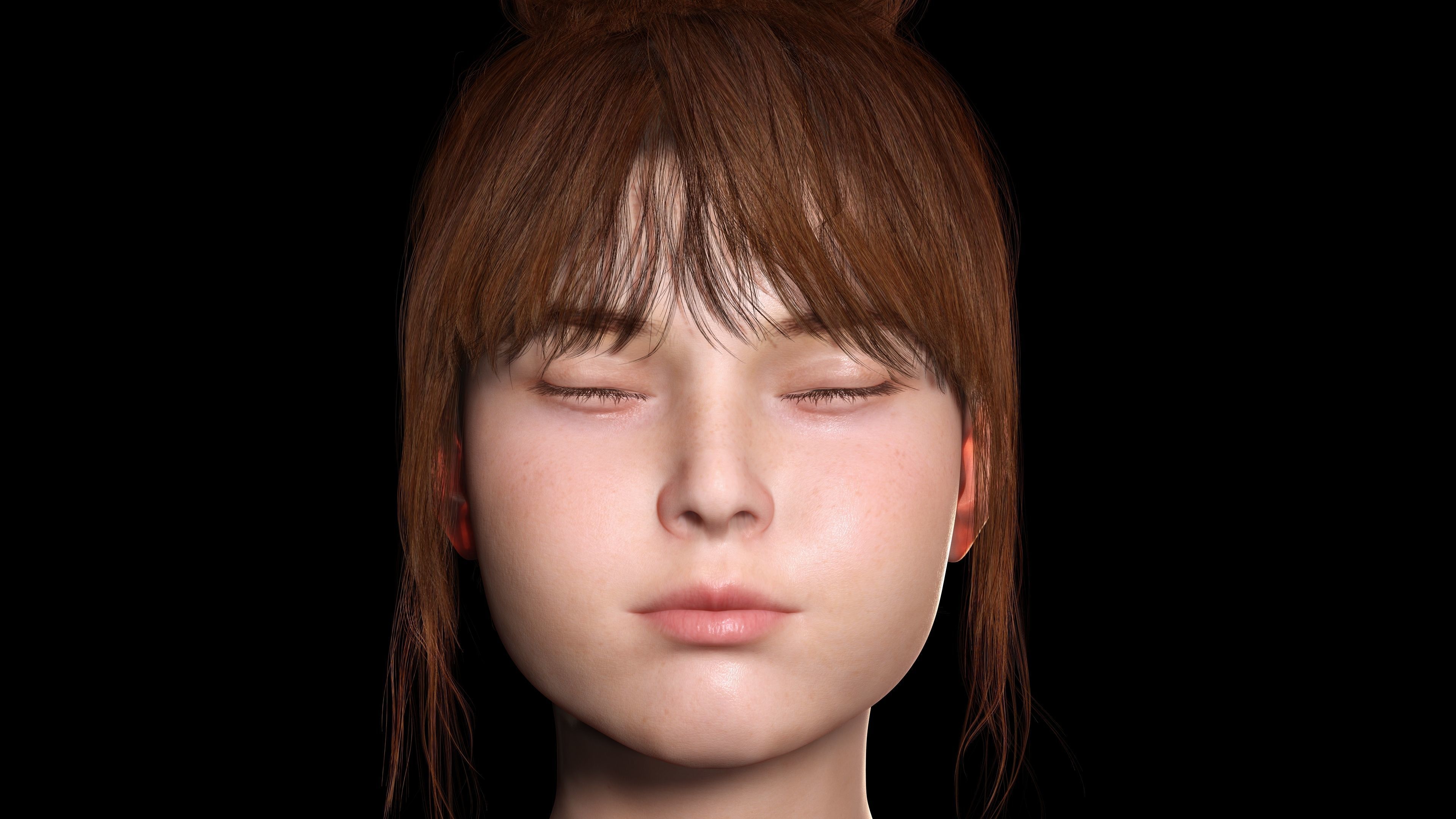 3D model Mei Ling Realistic Asian Woman with Two Outfits VR / AR / low ...