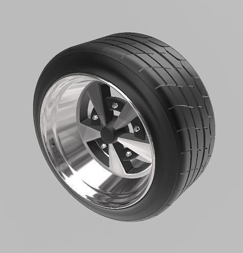 VW ESCARABAJO SCARA WHEELS WITH STRETCHED TIRES IN 2 SIZES 3D model 3D ...