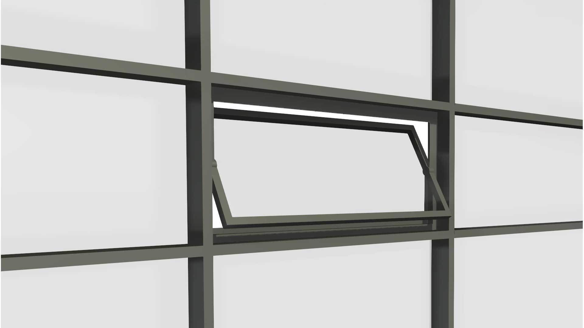 Curtain Wall Panel Pivot Window Revit Family 3D model | CGTrader