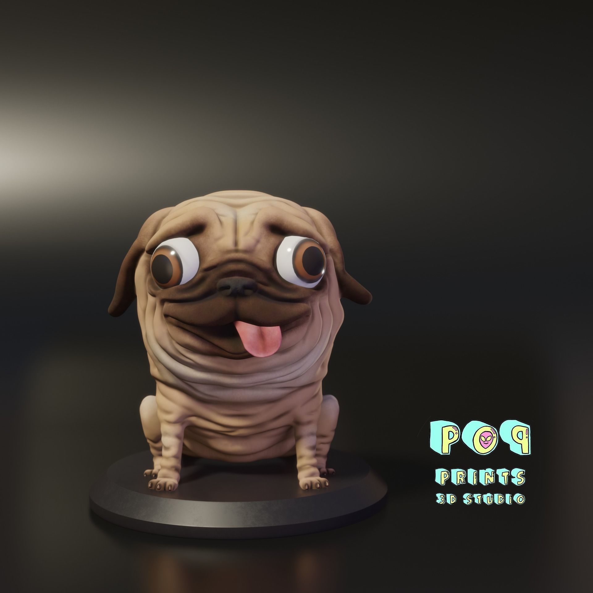 Puggy the Pug Dog 3D model | CGTrader