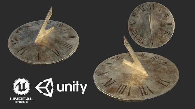 3D model Sundial - Solar Clock- Reloj solar VR / AR / low-poly | CGTrader