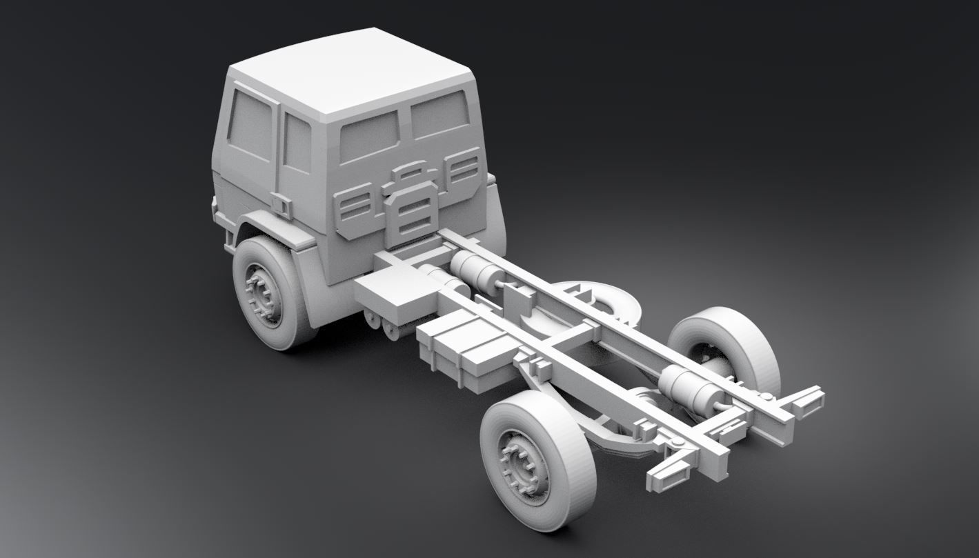 DAF T244 scale model 3D model 3D printable | CGTrader