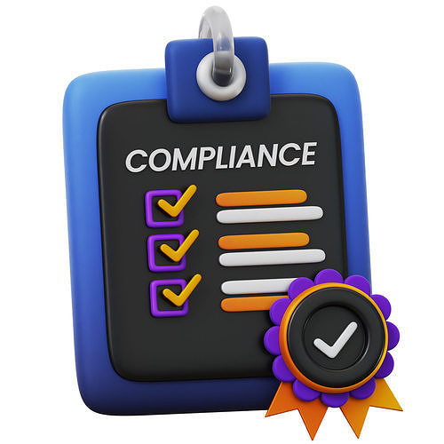 3D model Compliance Document 3D Icon VR / AR / low-poly | CGTrader