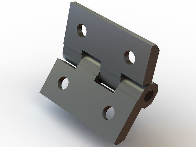 Zinc Hinge 3D model rigged | CGTrader