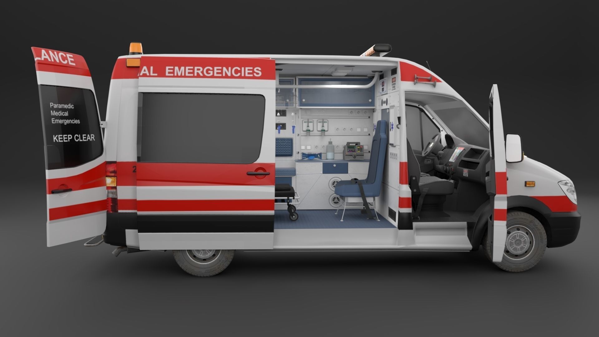 3D model Ambulance Rigged VR / AR / low-poly | CGTrader
