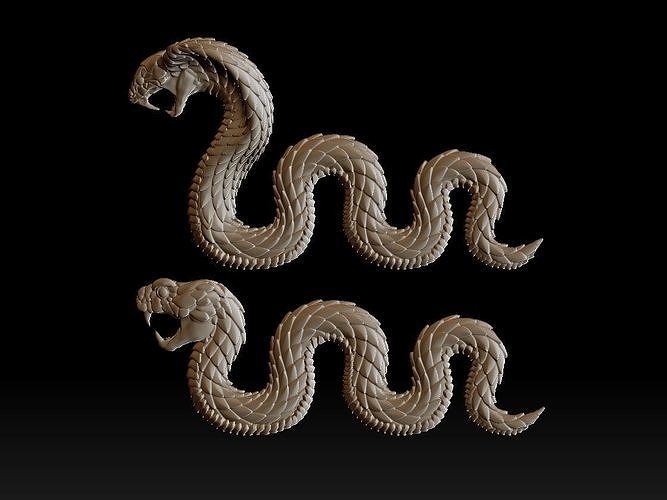 snakes 3D model 3D printable | CGTrader