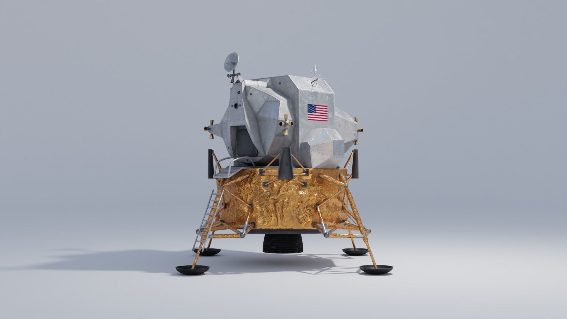Lunar Lander 4K and 2K Textures 3D model | CGTrader