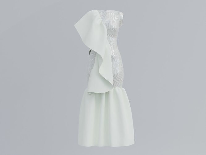 Wedding dress-Clothing High-poly 3D model | CGTrader