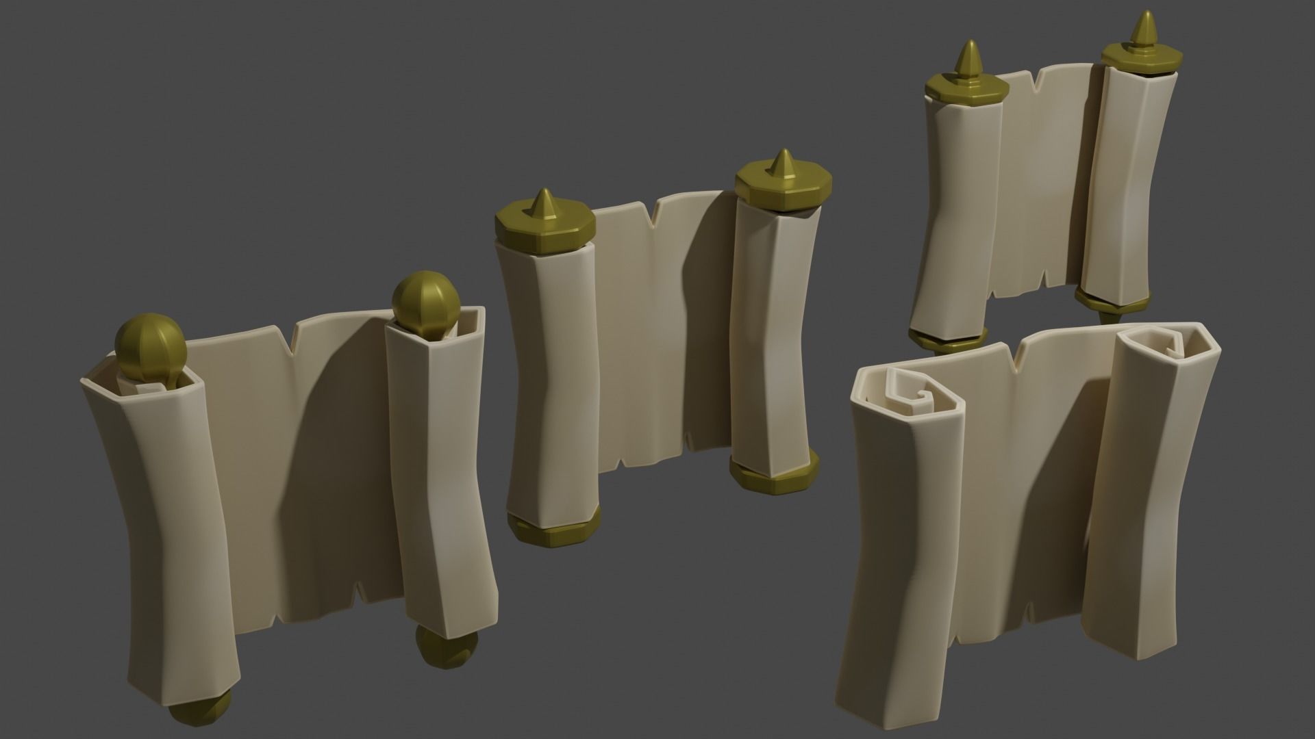 Scrolls pack 3D model | CGTrader
