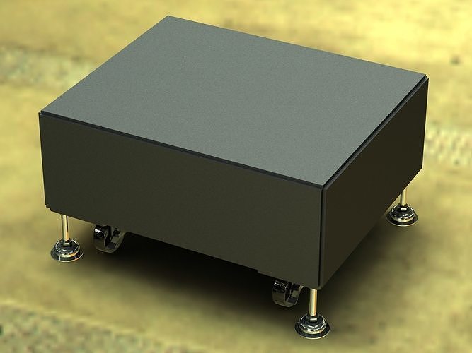Platform Trolley Base Only 3D model rigged | CGTrader