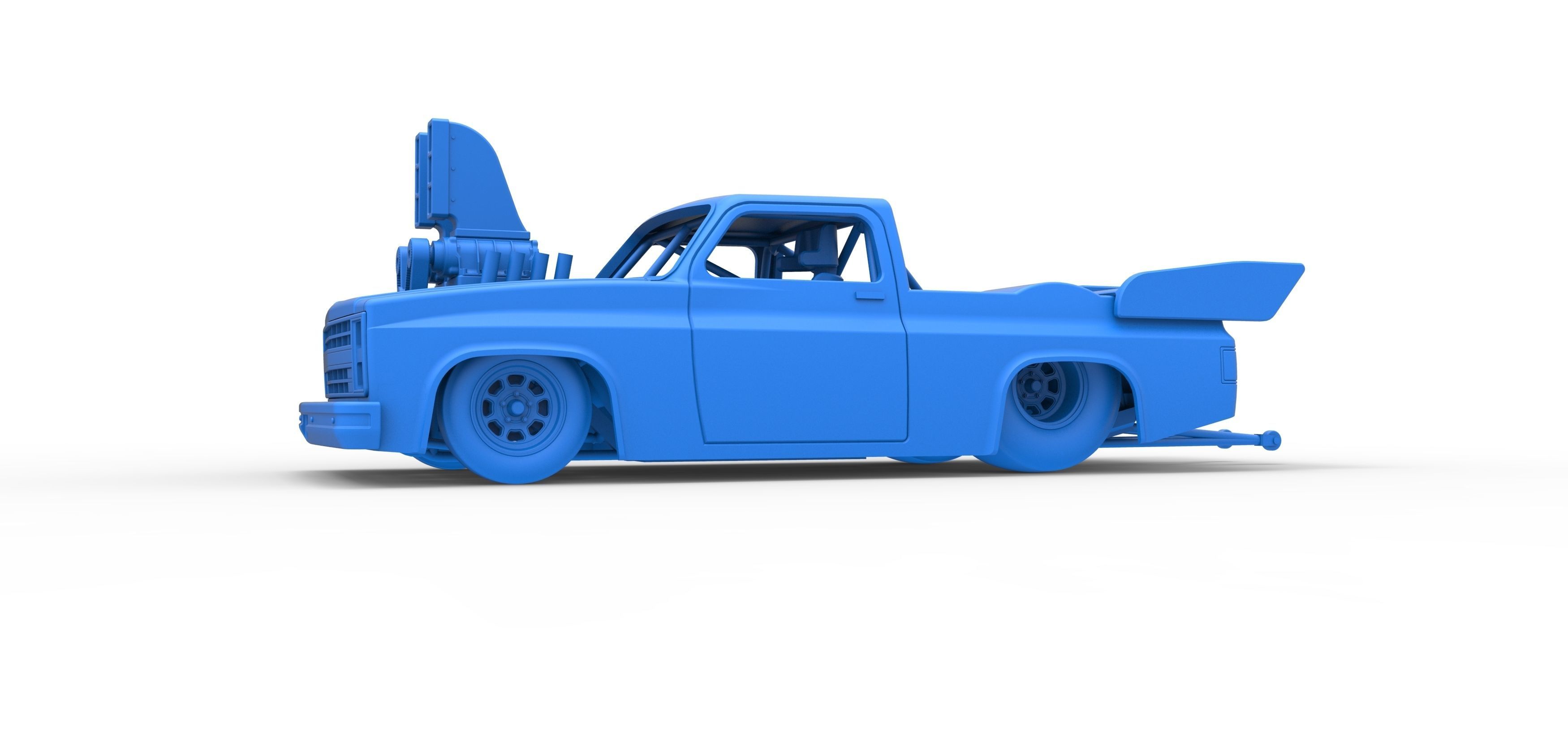 Diecast Dragster truck Scale 1 to 25 3D model 3D printable | CGTrader