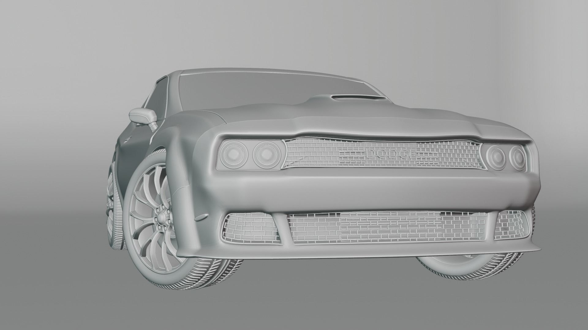 Dodge Challenger Hellcat Car 3d model 3D model rigged | CGTrader