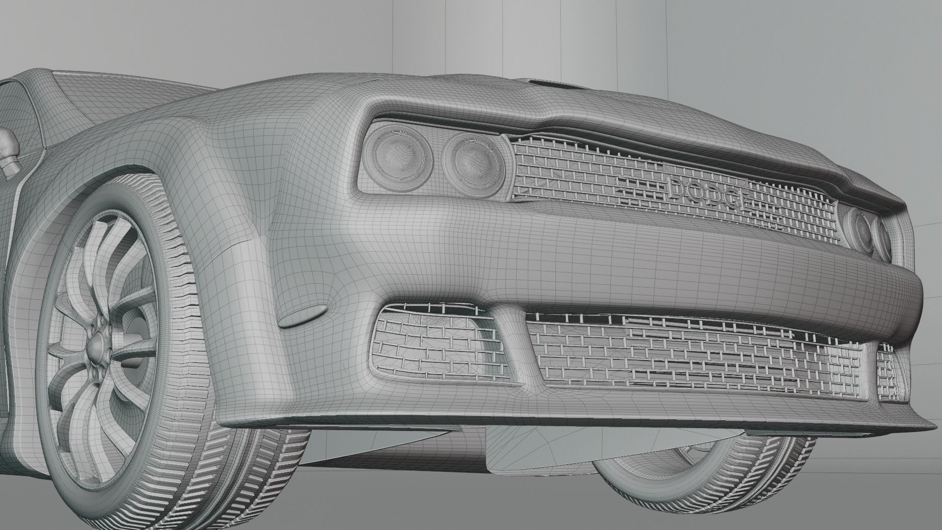 Dodge Challenger Hellcat Car 3d model 3D model rigged | CGTrader