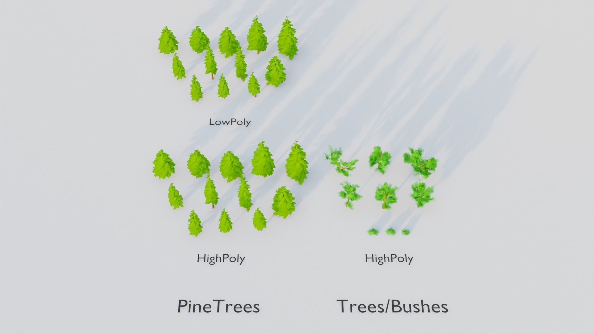 3D model BEST STYLIZED Tree and Bush Assets Game Ready VR / AR / low ...
