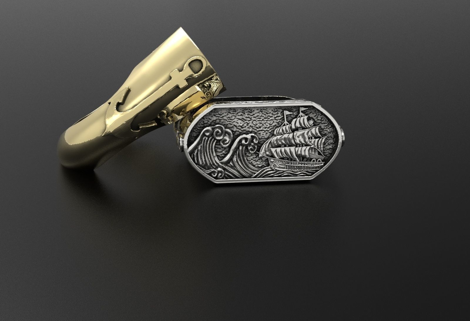 the captain ring 3D model 3D printable | CGTrader