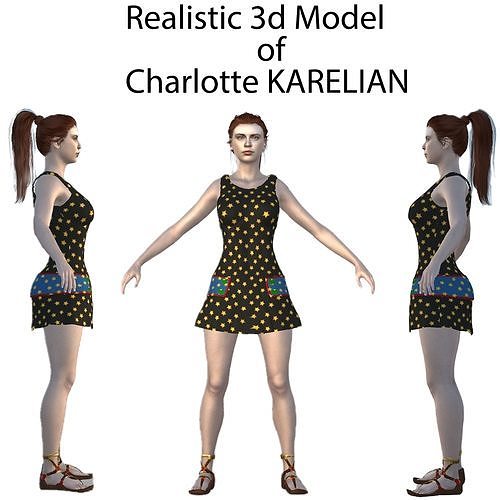 3D model Charlotte Karelian VR / AR / low-poly | CGTrader