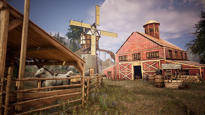 3D model Farm Village 240 Assets VR / AR / low-poly | CGTrader