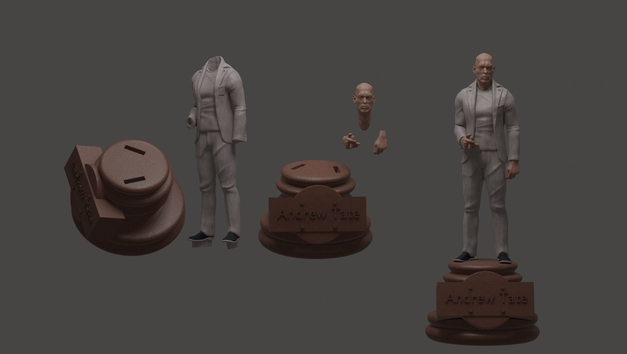 Andrew Tate statue 3D model 3D printable | CGTrader