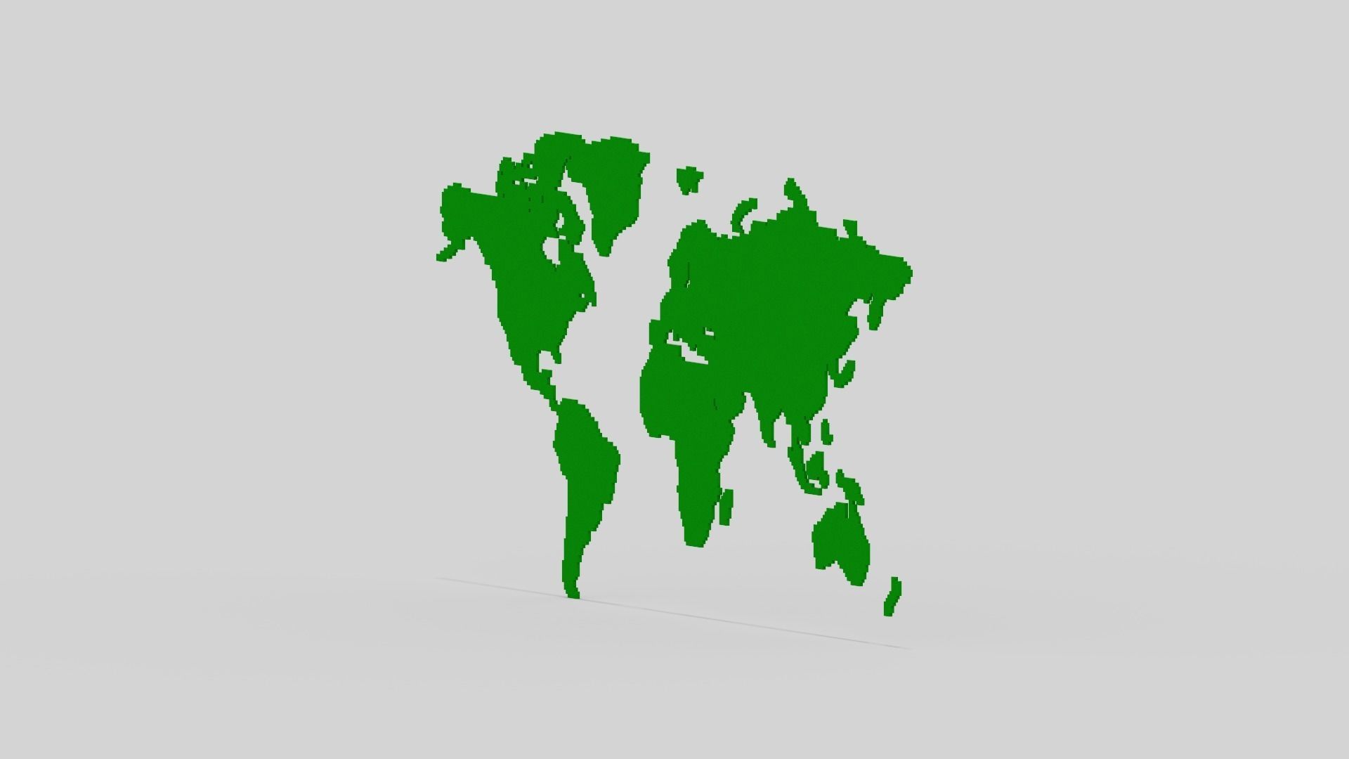 3D model Pixel World Map VR / AR / low-poly | CGTrader