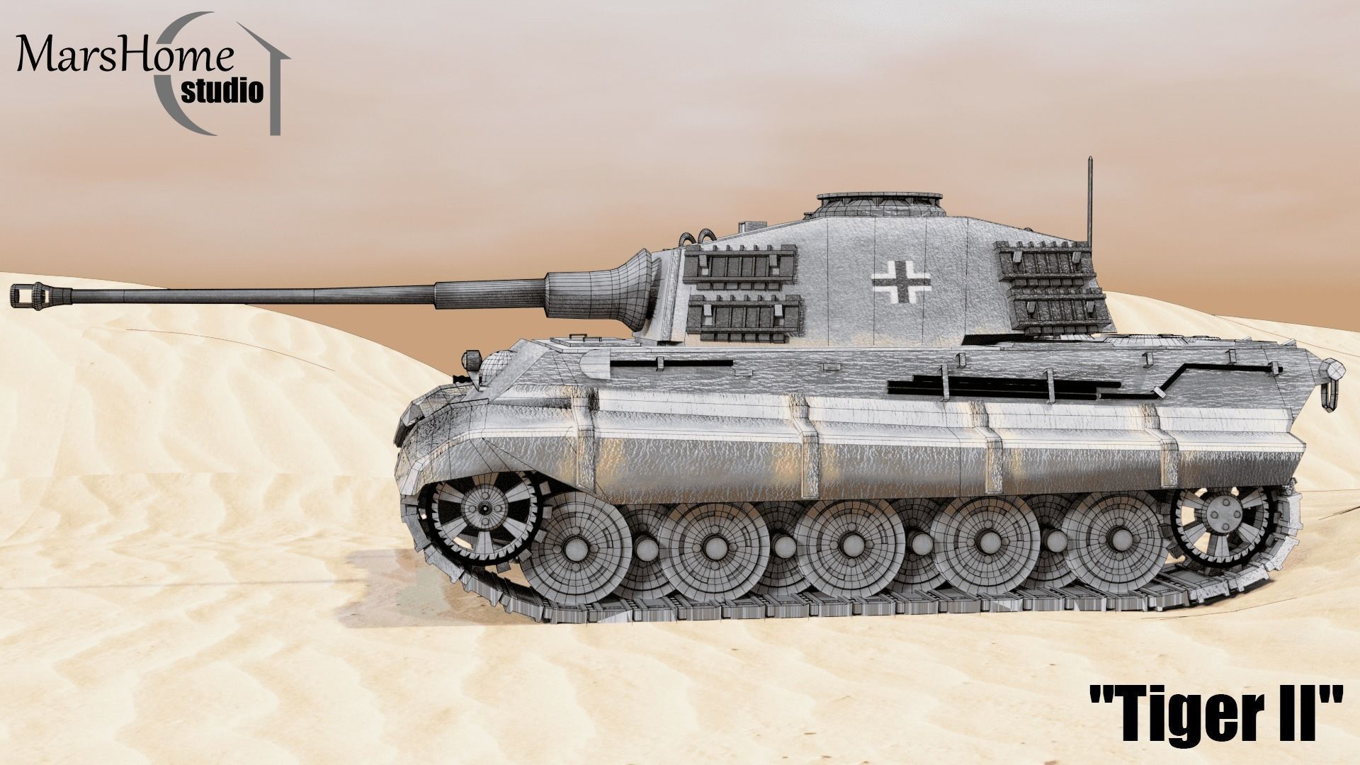 3D model Tank - Tiger II VR / AR / low-poly | CGTrader