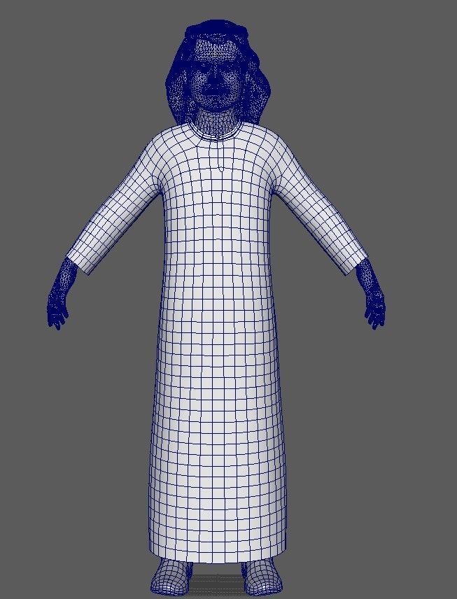 3D model Cartoon Arab man rigged animated VR / AR / low-poly | CGTrader