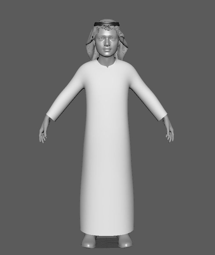 3D model Cartoon Arab man rigged animated VR / AR / low-poly | CGTrader