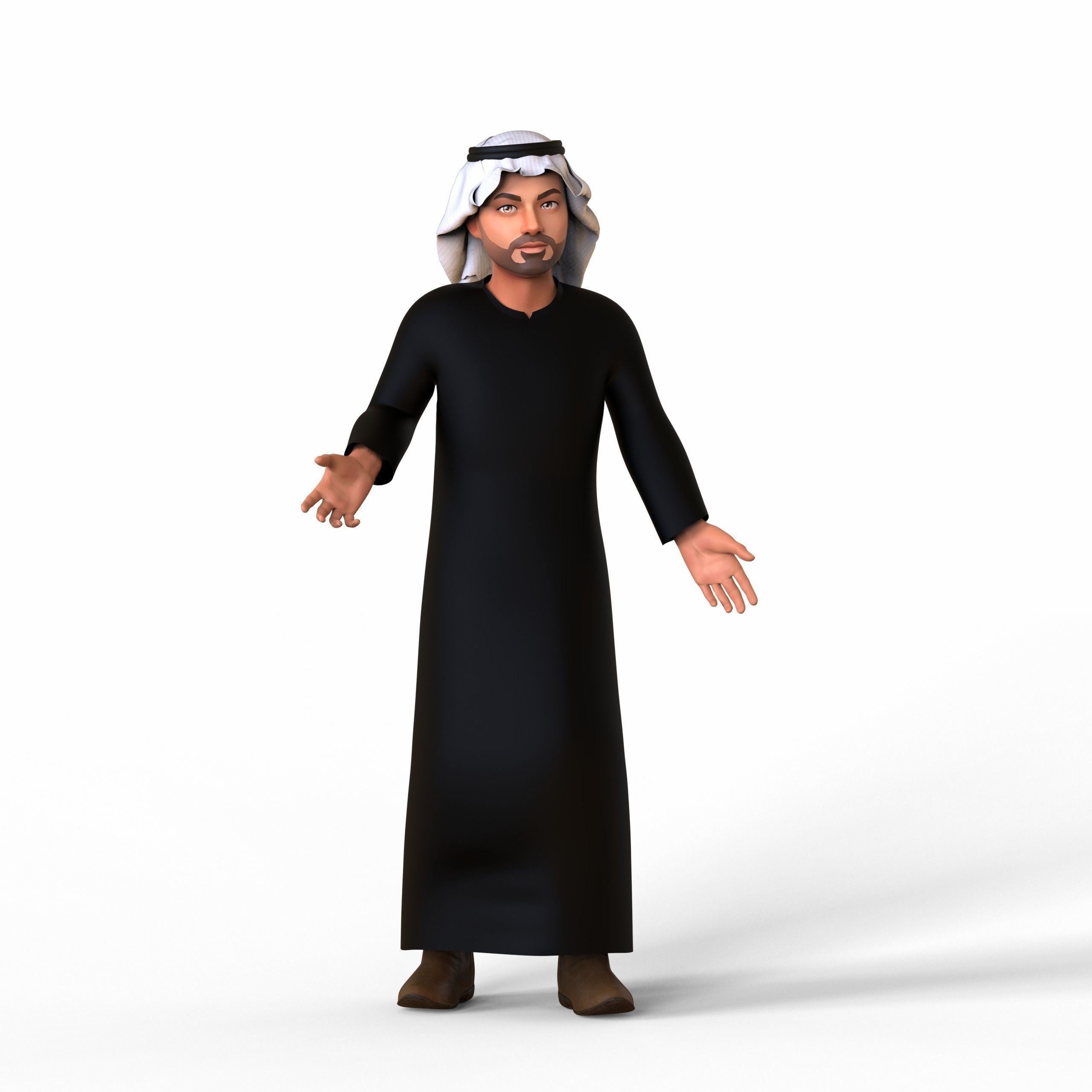 3D model Arabic Character Pack Rigged Animated VR / AR / low-poly ...
