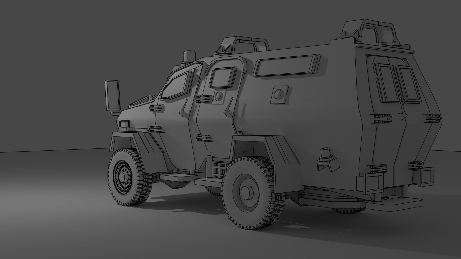 Wolf Armoured Vehicle 3D model 3D printable | CGTrader