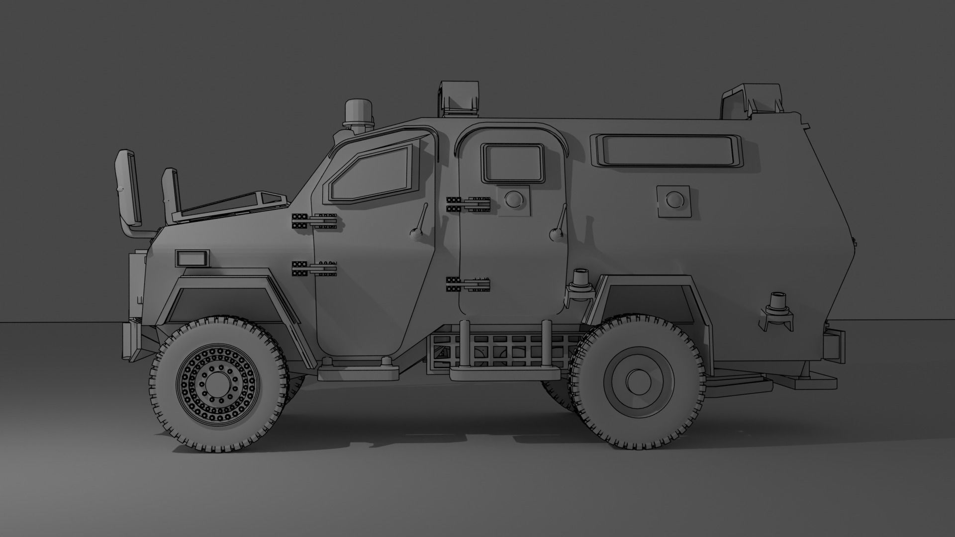 Wolf Armoured Vehicle 3D model 3D printable | CGTrader