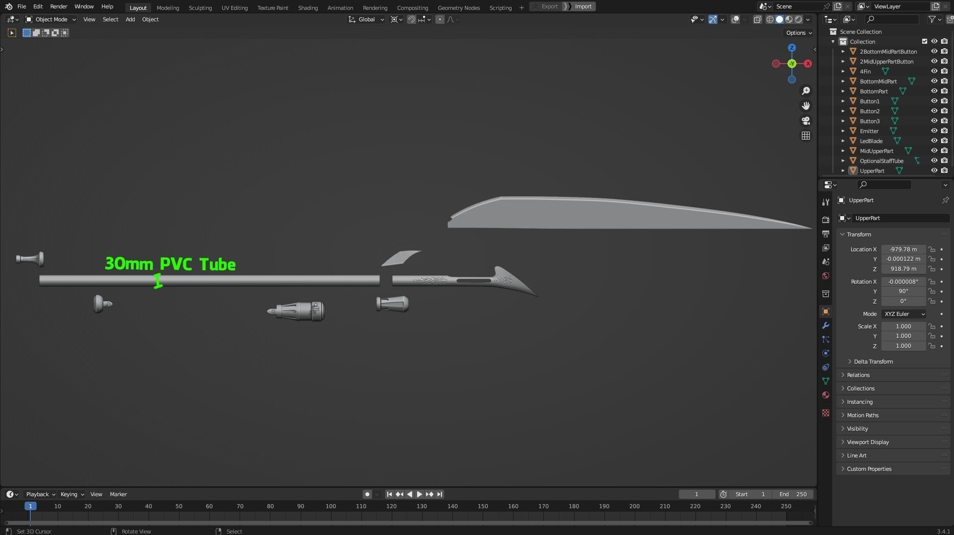 Star Wars Darth Bane Full Armor and Pike for Cosplay 3D Model ...