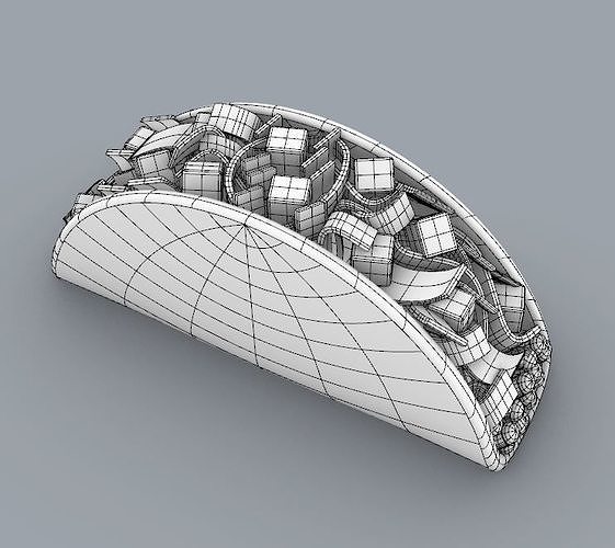 taco 3d model 3D model 3D printable | CGTrader