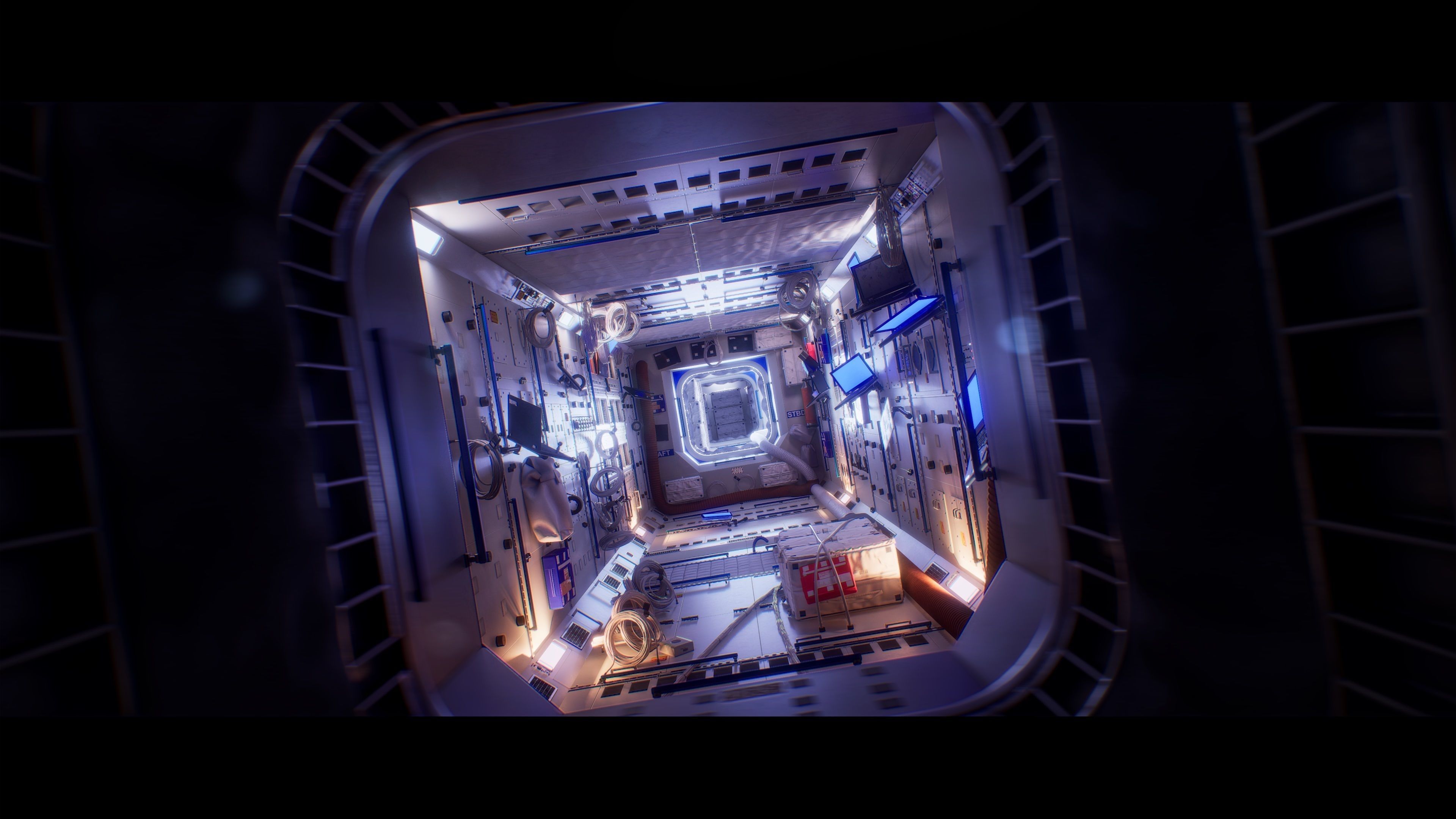 Space Station Interior Basics for Unreal Engine and Cinema 4D 3D model ...