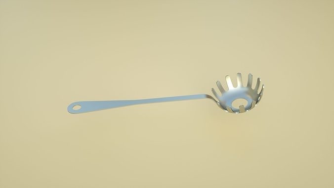noodle colander spoon kitchen utensils 3D model | CGTrader