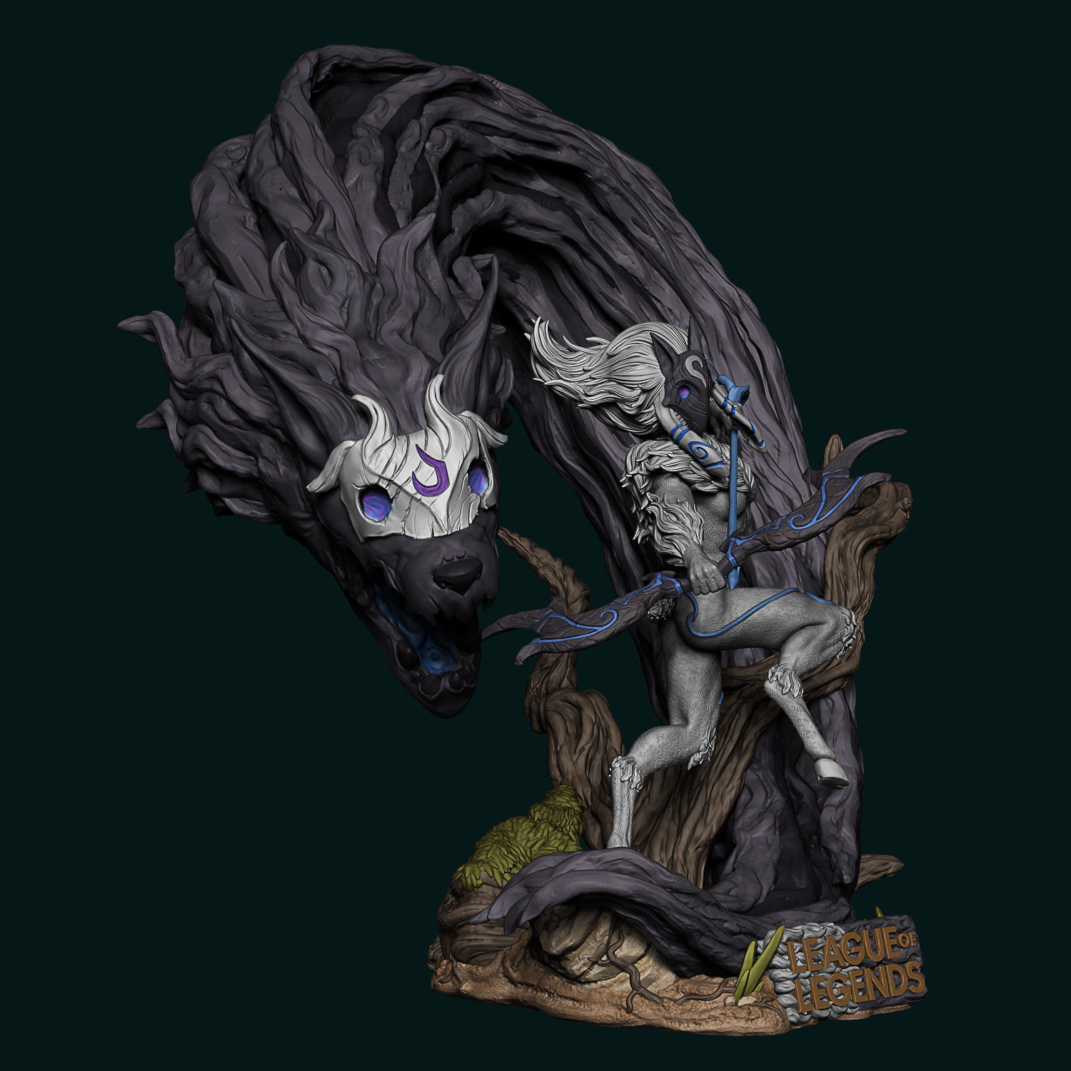 Kindred League of Legends Statue 3D model 3D printable | CGTrader