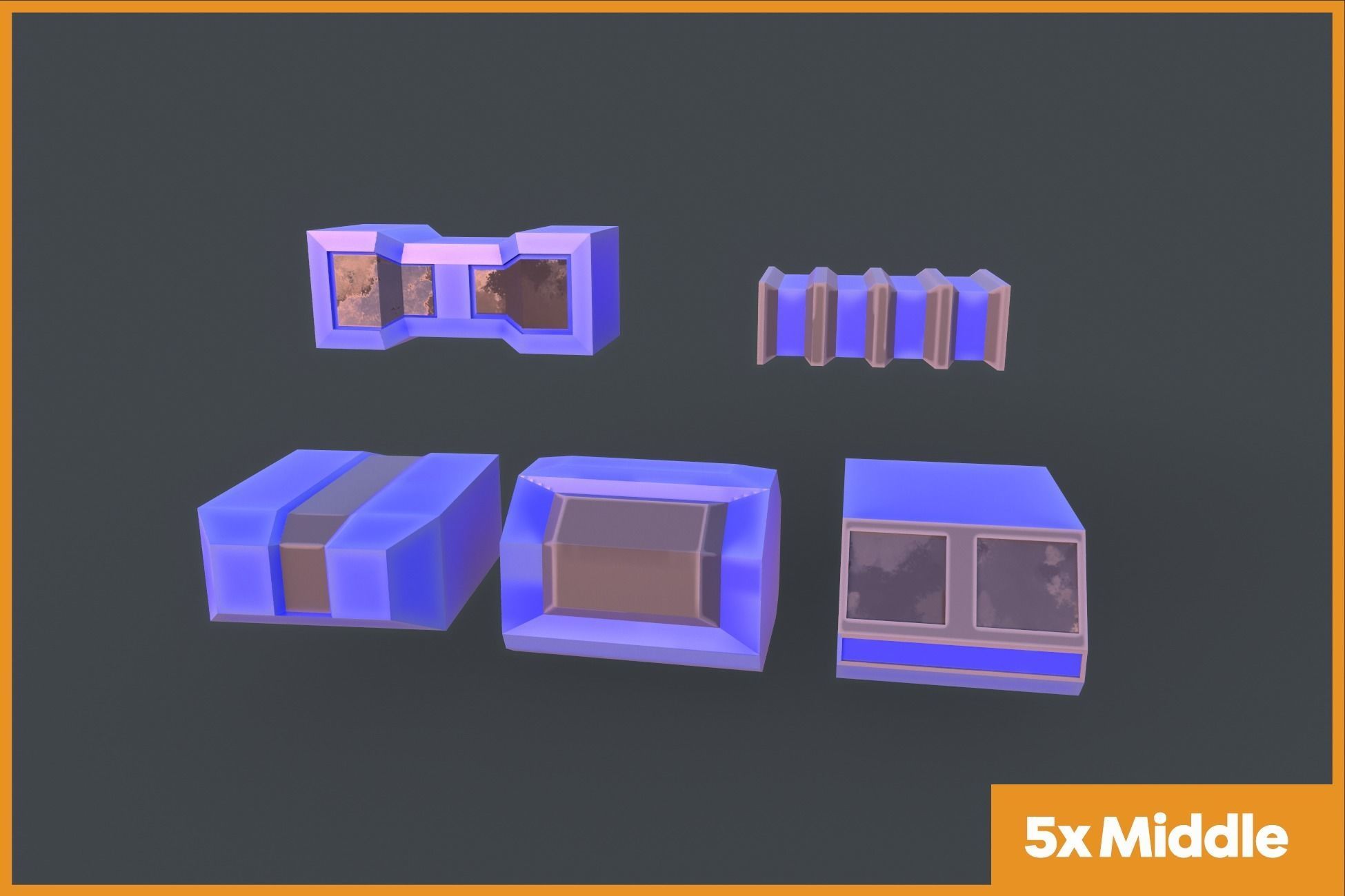 Modular SCI-FI Space ships 3D model | CGTrader