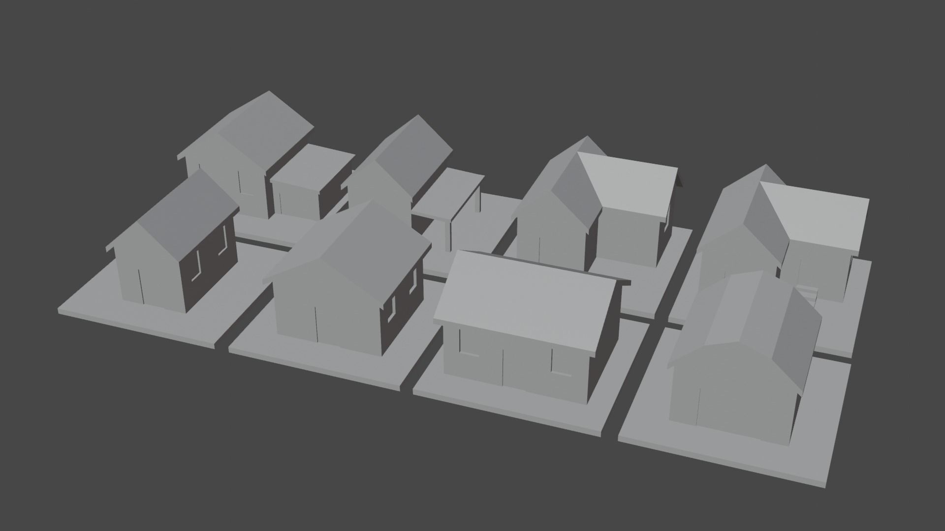 3D model 8 Lowpoly Houses 3d model VR / AR / low-poly | CGTrader