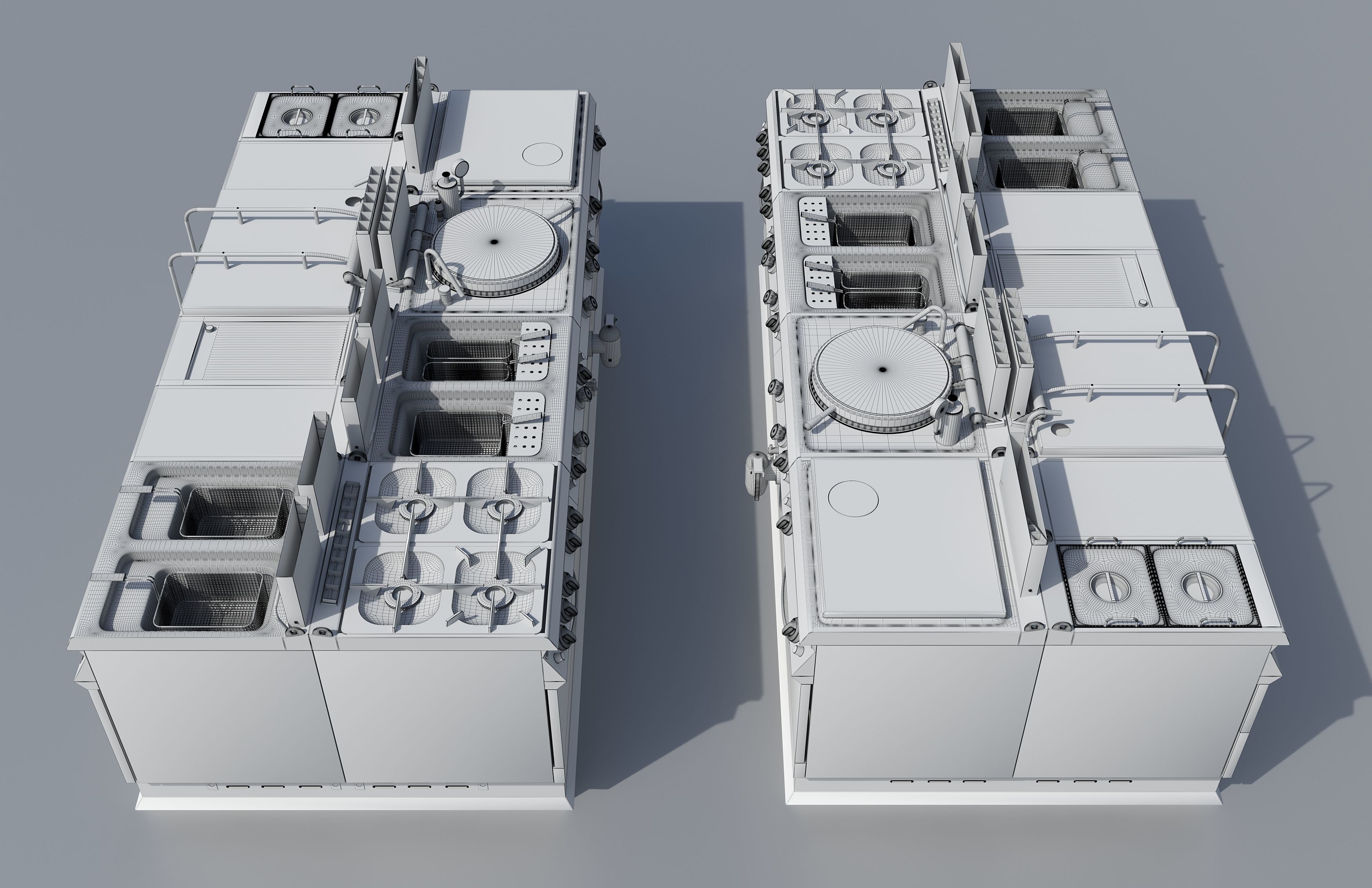 Modular kitchen equipment 3D model | CGTrader