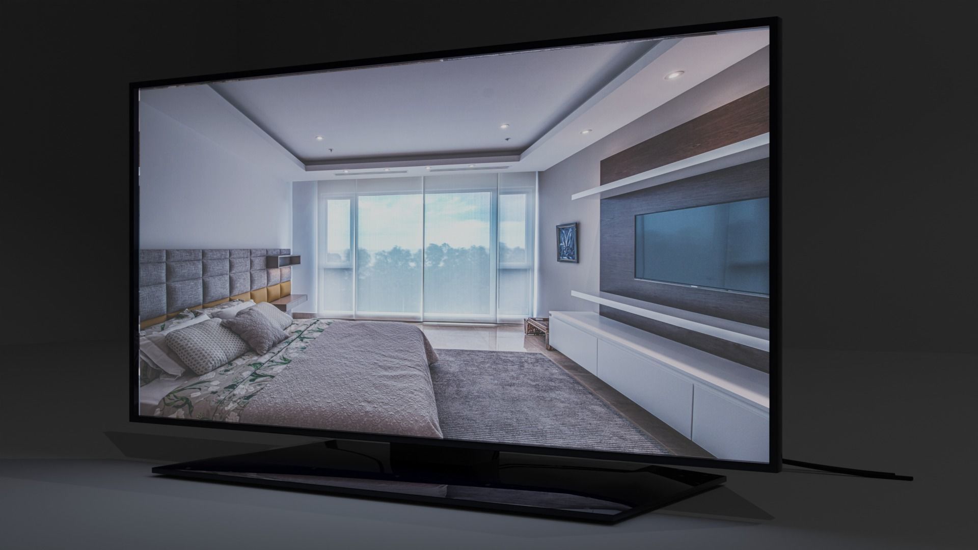 Lowpoly flat screen tv free 3D model | CGTrader