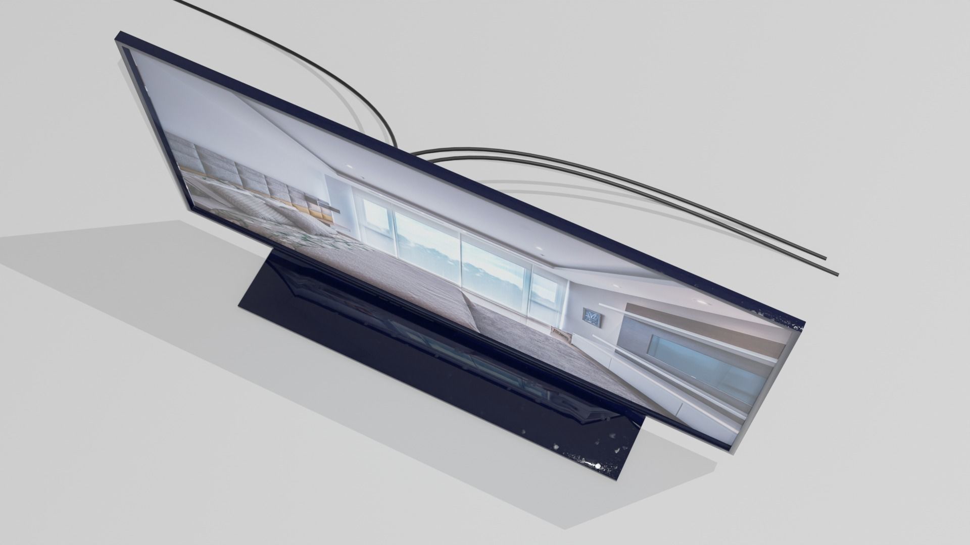 Lowpoly flat screen tv free 3D model | CGTrader