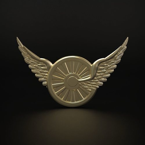 Wheel And Wings 3D model 3D printable | CGTrader