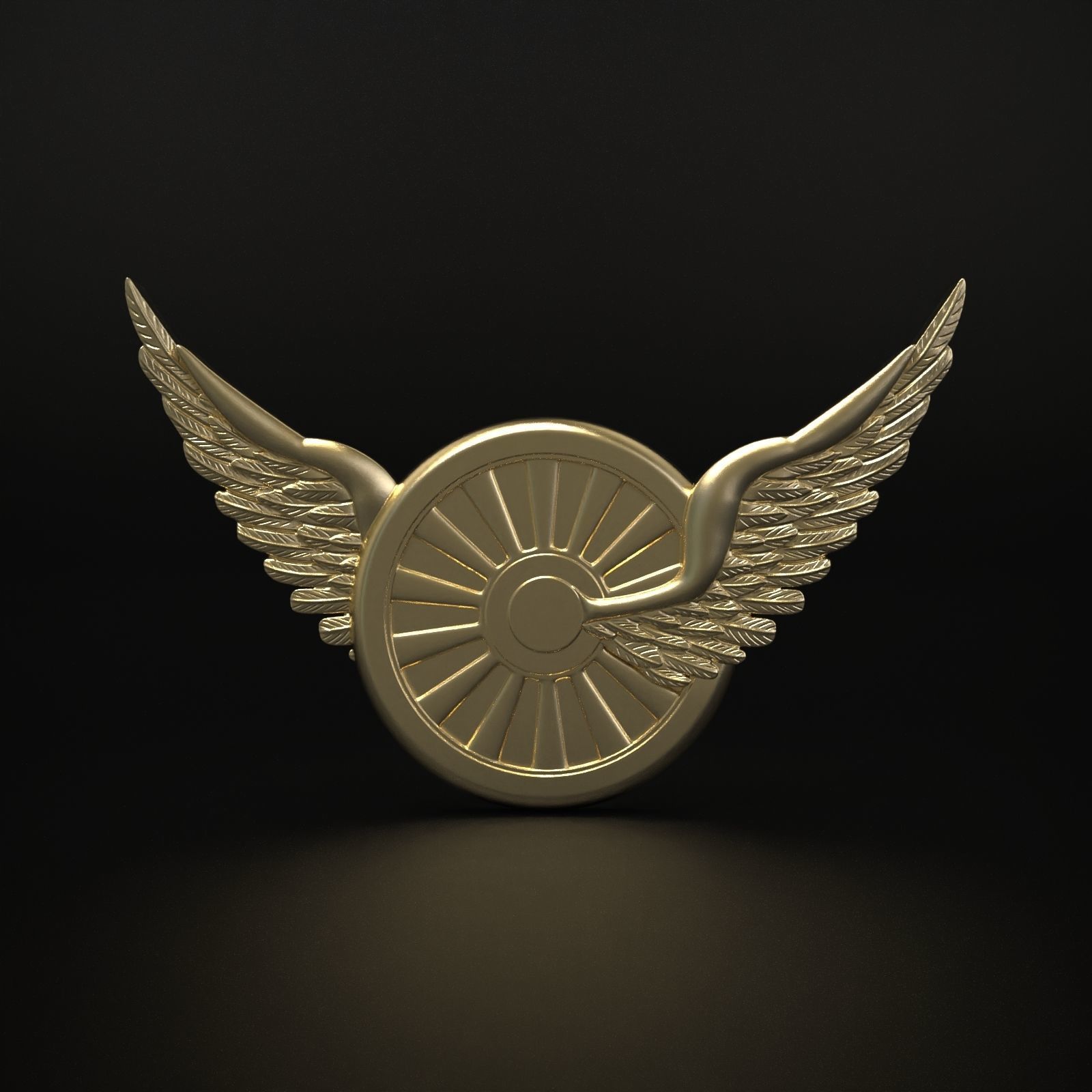 Wheel And Wings 3D model 3D printable | CGTrader
