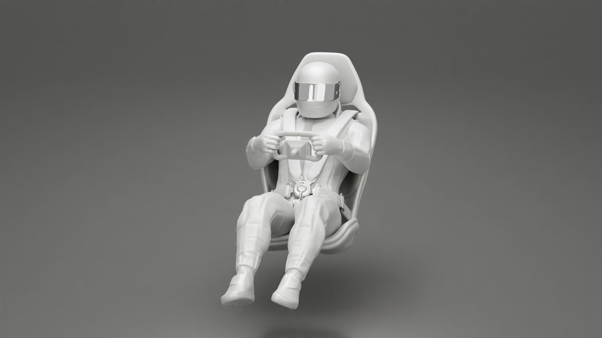 Racing Driver Sitting in Touring Car Cockpit with Racing Suit 2 3D ...