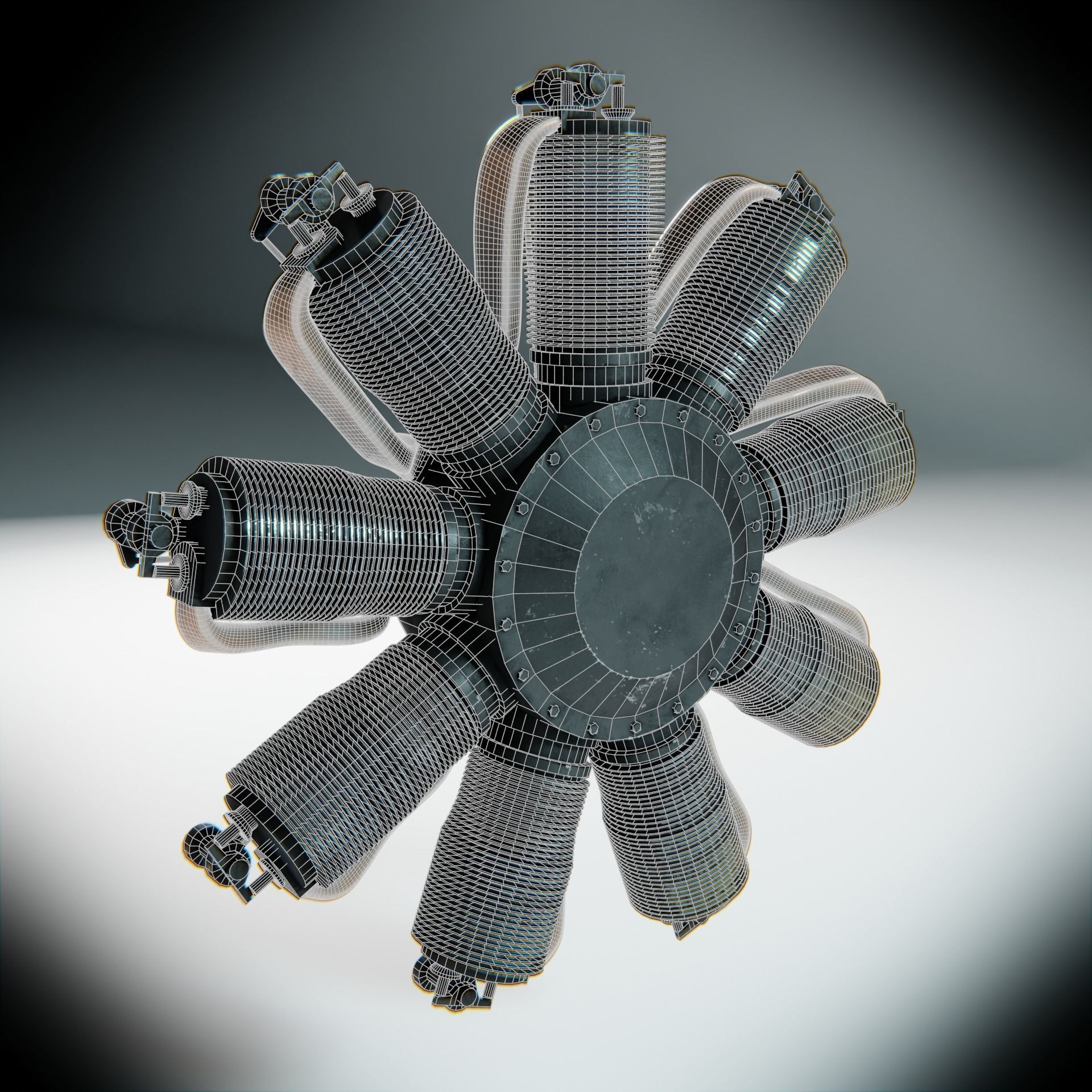 LeRhone Engine 3D model | CGTrader