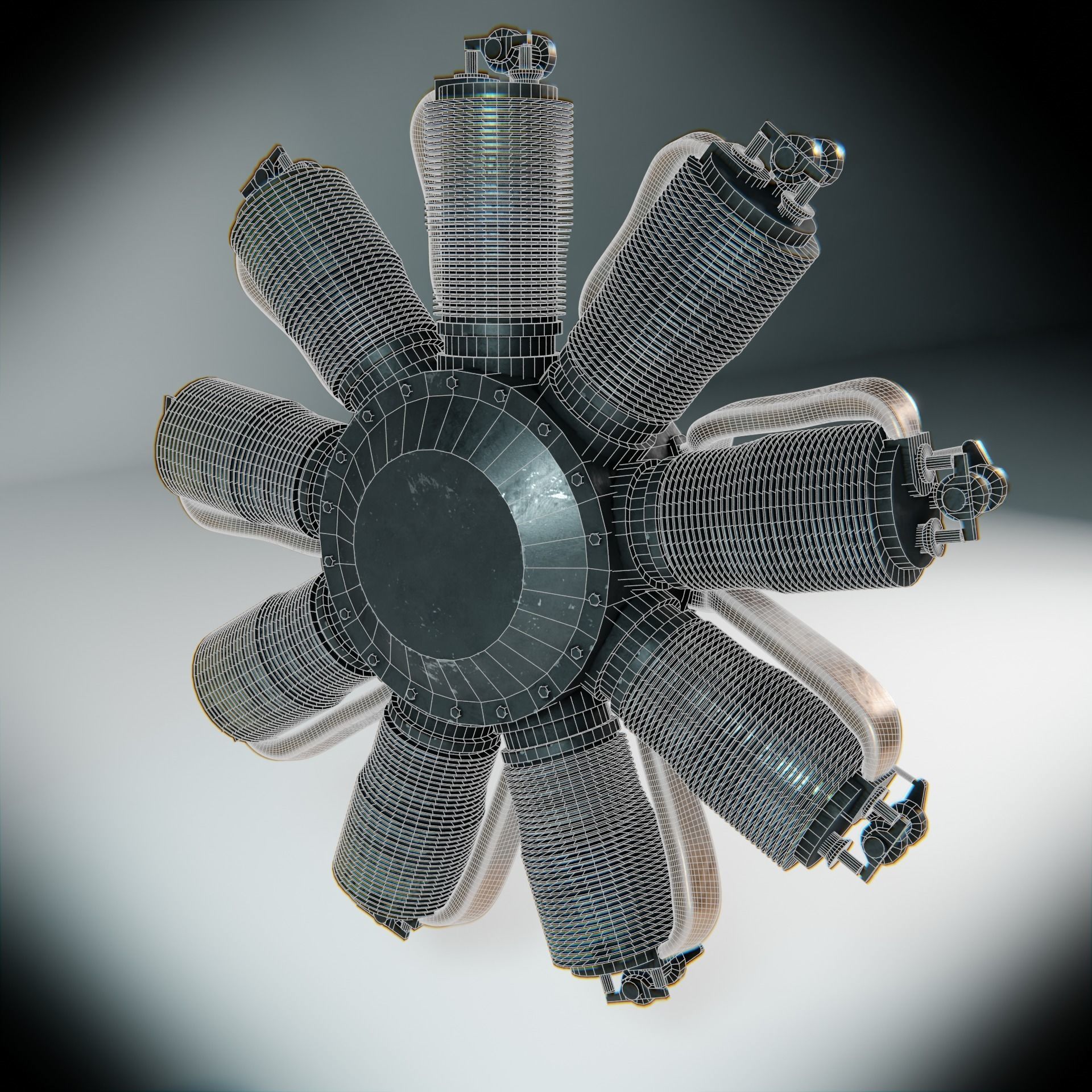 LeRhone Engine 3D model | CGTrader