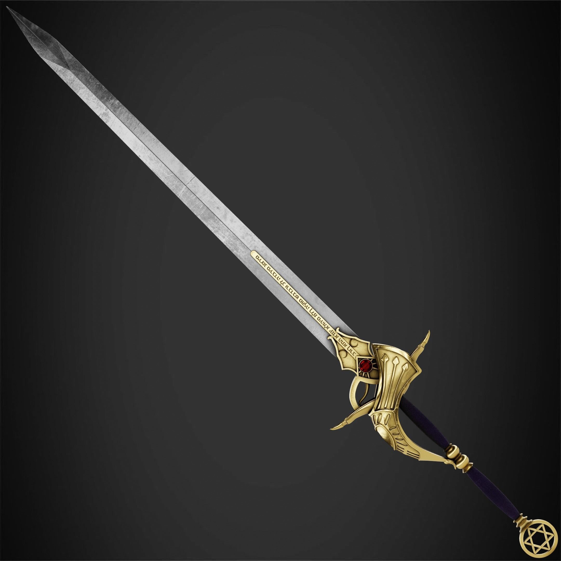 Kamui Sacred Sword for Cosplay 3D model 3D printable | CGTrader
