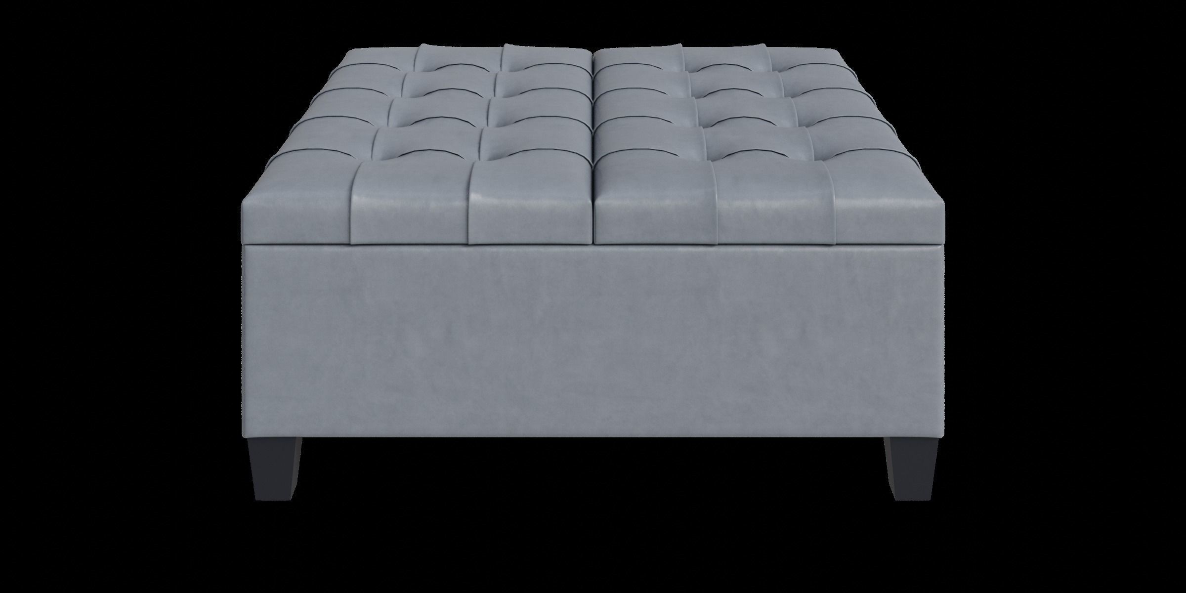 Simple Gray Storage Ottoman 3D model | CGTrader