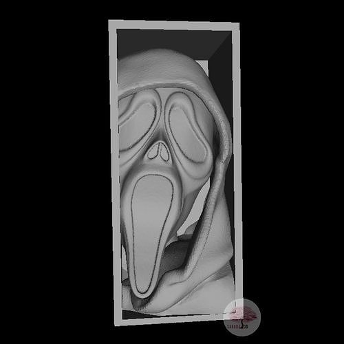 Ghost Face Scream Book Nook 3D model 3D printable | CGTrader