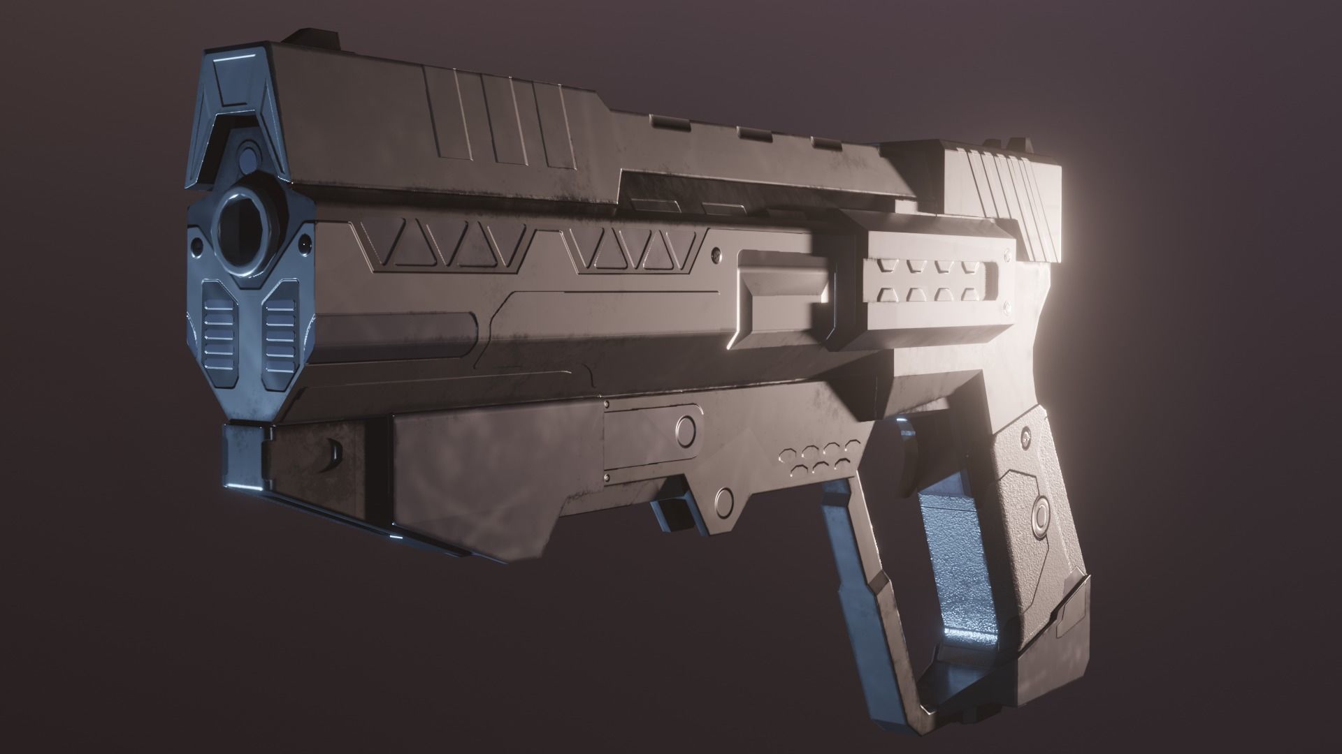 3D model Lowpoly Concept Sci-fi Pistol VR / AR / low-poly | CGTrader