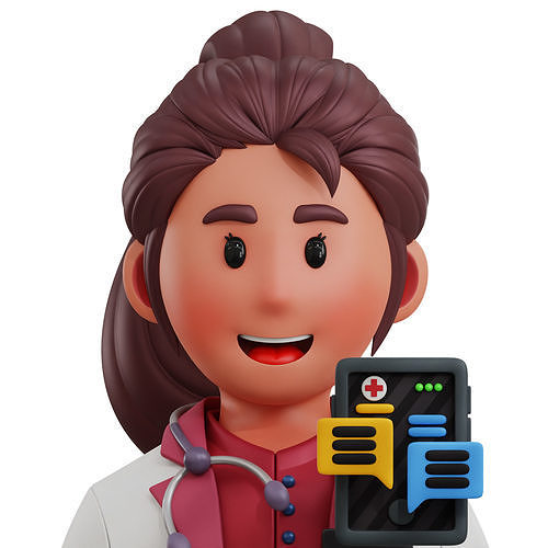 3D model Healthcare Consulting Avatar 3D Icon VR / AR / low-poly | CGTrader