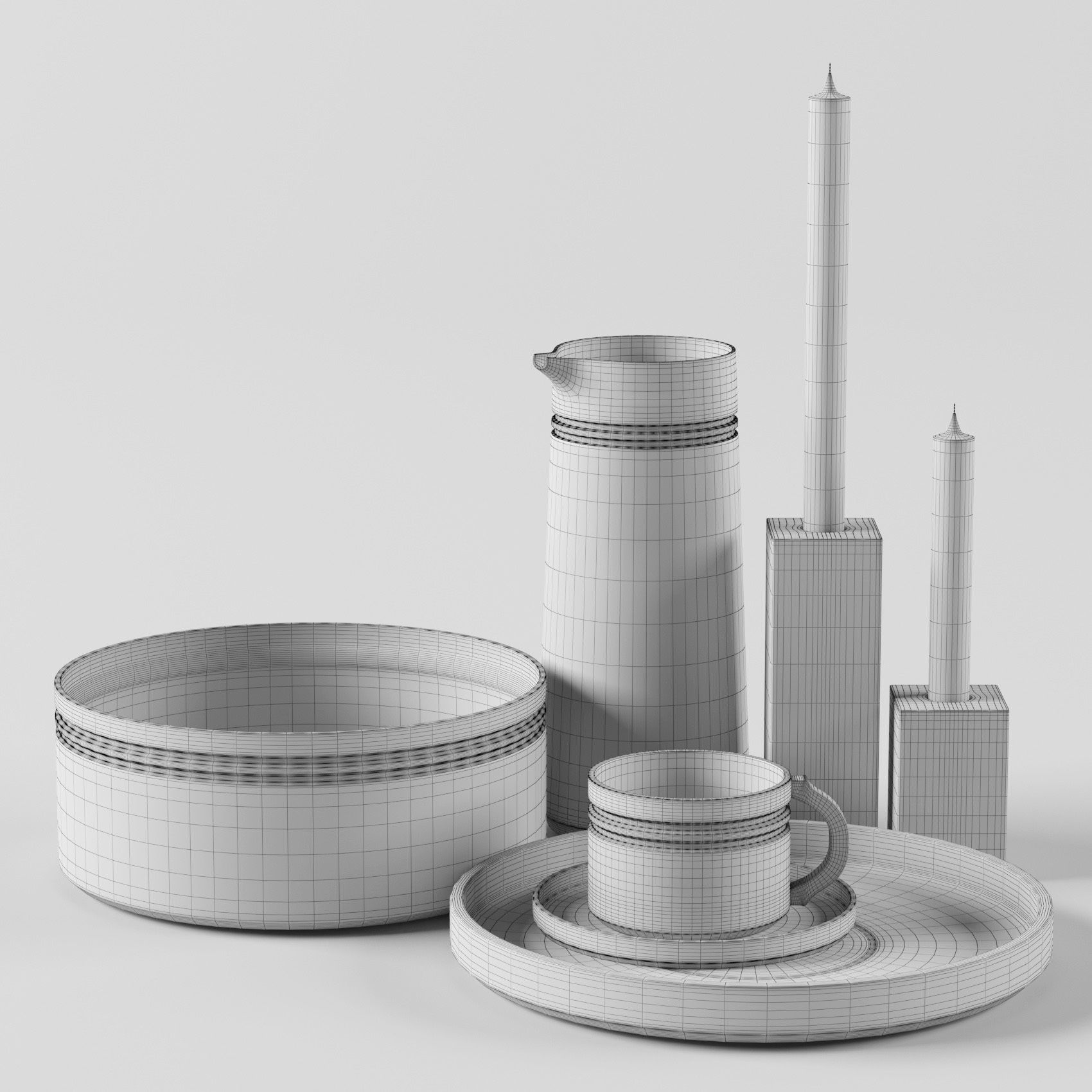 Decor Set CB2 3D model | CGTrader